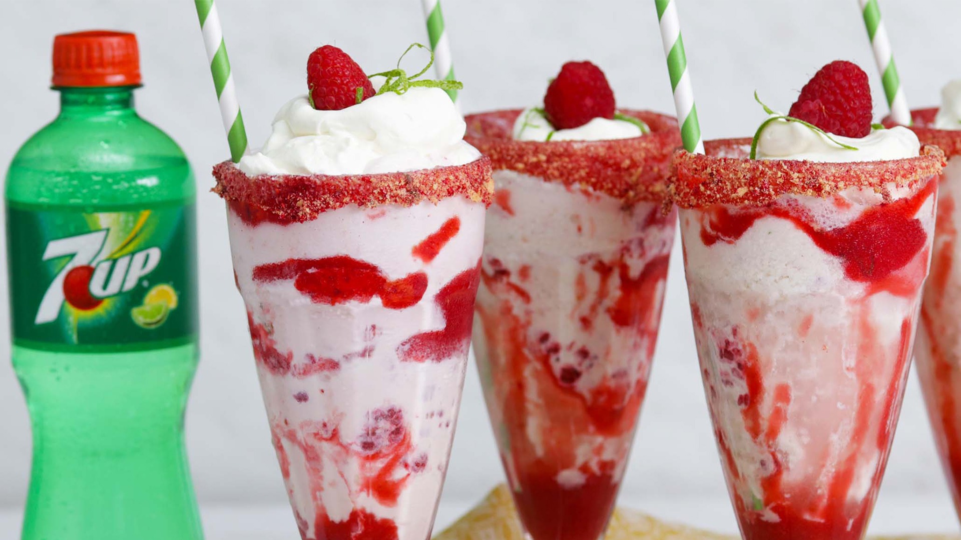 Raspberry Lime 7UP Ice Cream Float | Tastemade