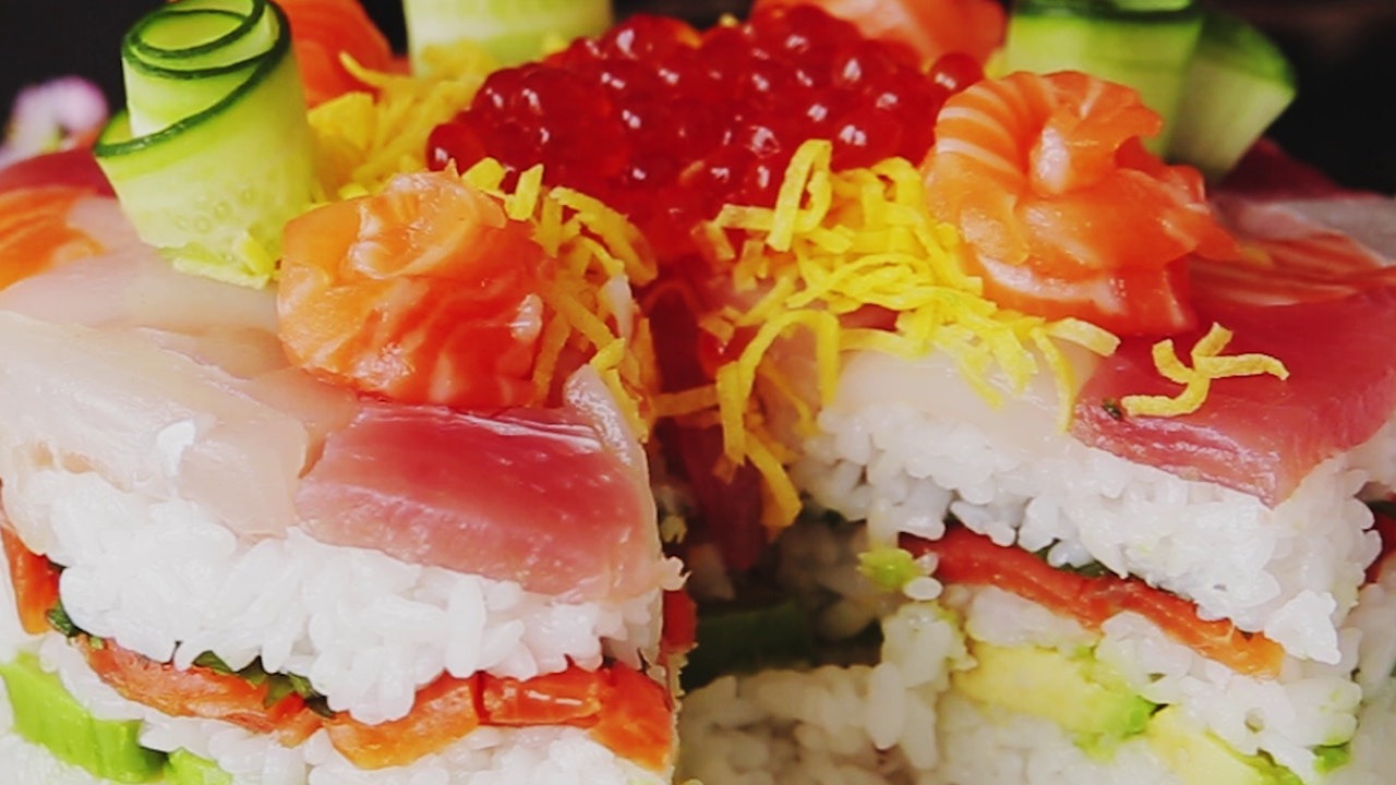 Celebration Sushi Cake | Tastemade