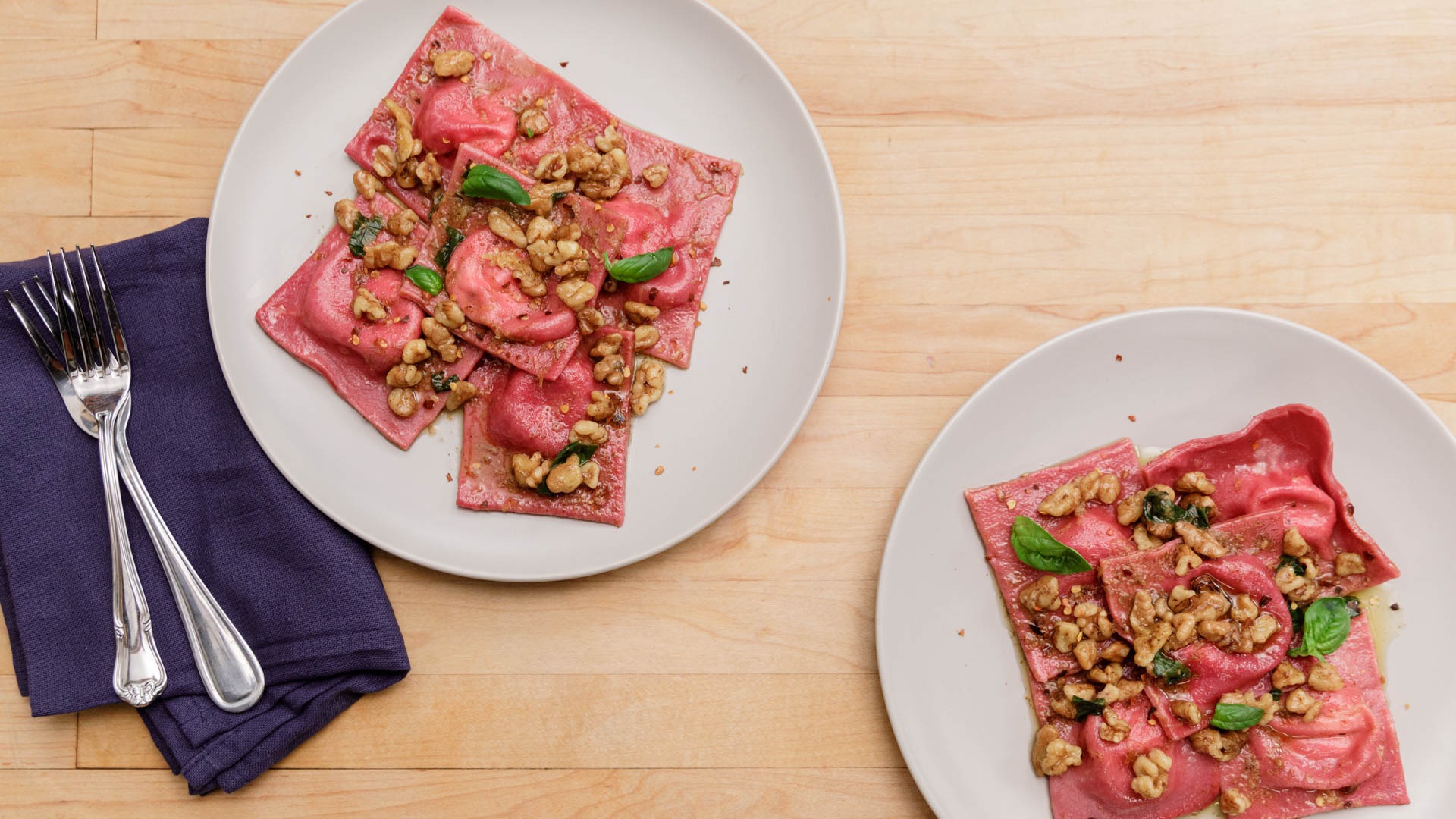 Homemade Beet Ravioli with Brown Butter Sauce | Tastemade