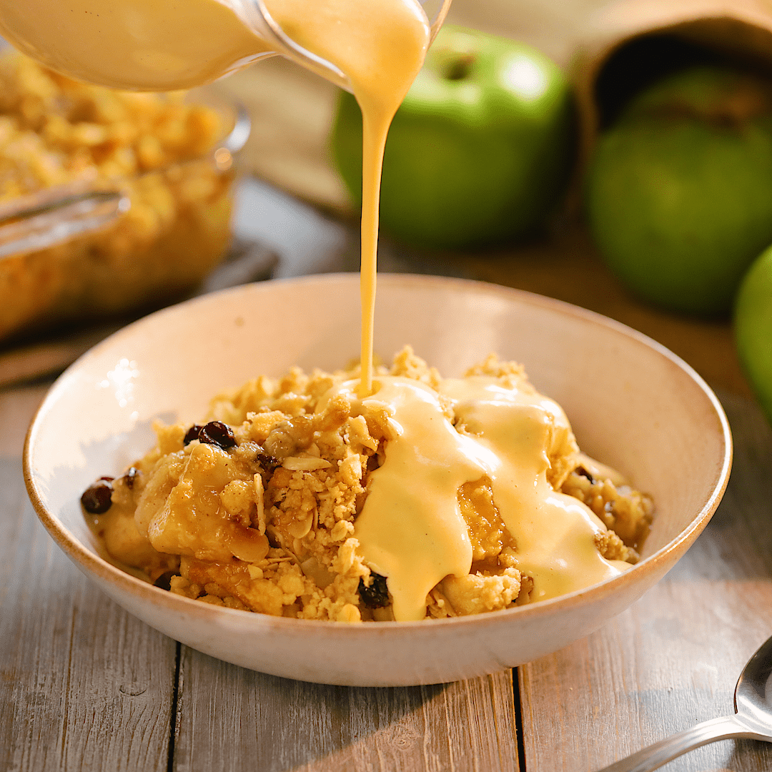 The Best Ever Apple Crumble with Homemade Custard | Tastemade