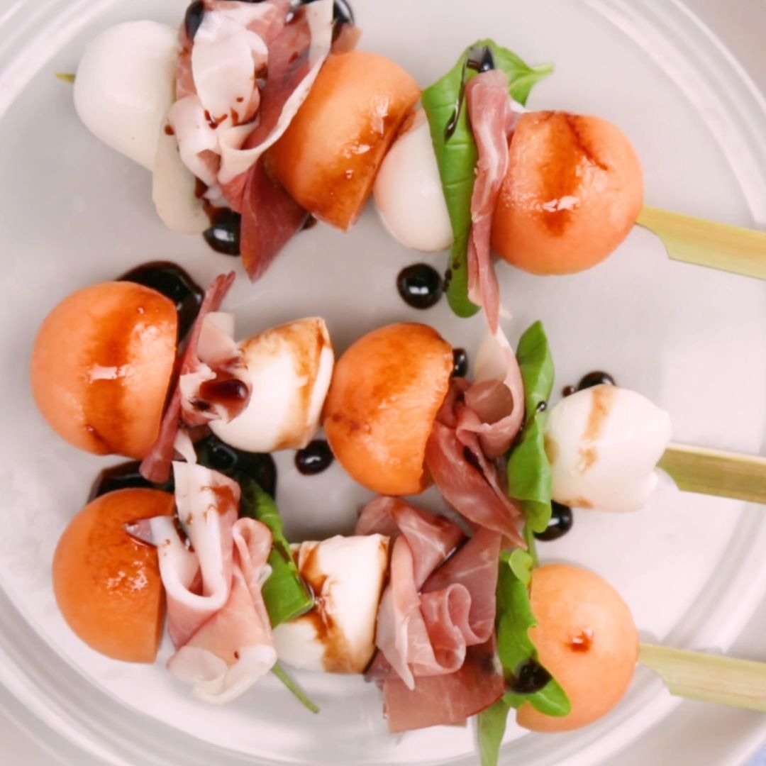 Prosciutto Melon Skewers | Tastemade