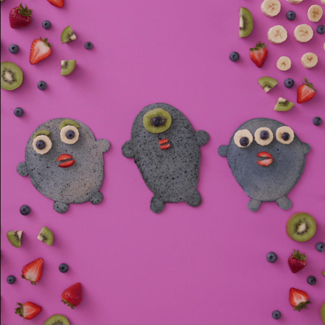 Berry Scary Monster Pancakes | Tastemade