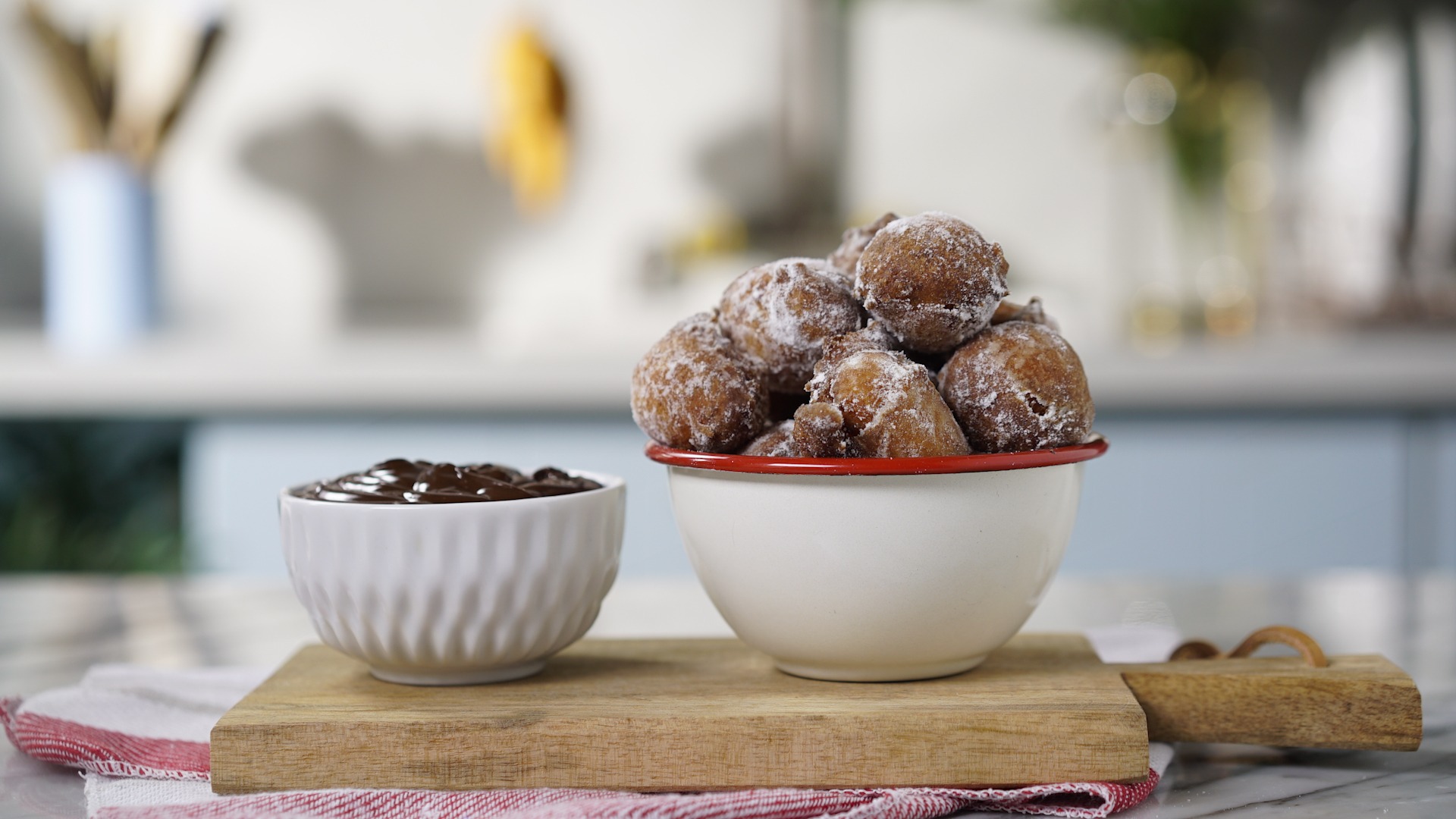 Carrot Cake Beignets with Chocolate Sauce | Tastemade