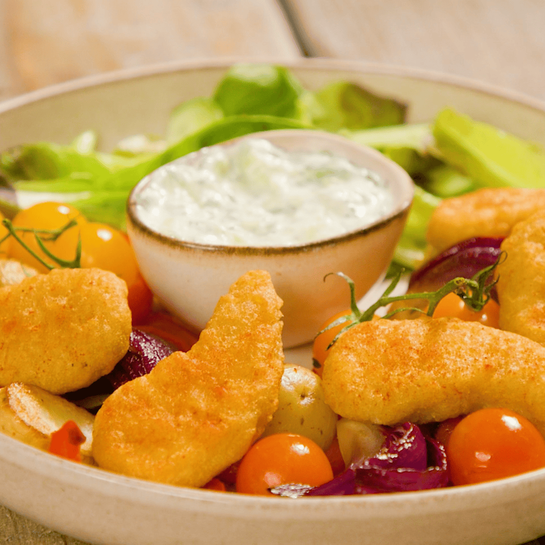 Mediterranean Chicken Tender Tray Bake | Tastemade