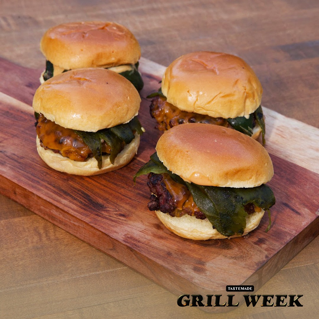Cheddar Poblano Burger | Tastemade