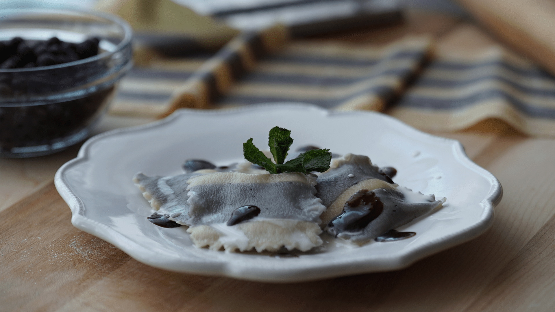 Blueberry Striped Ravioli | Tastemade