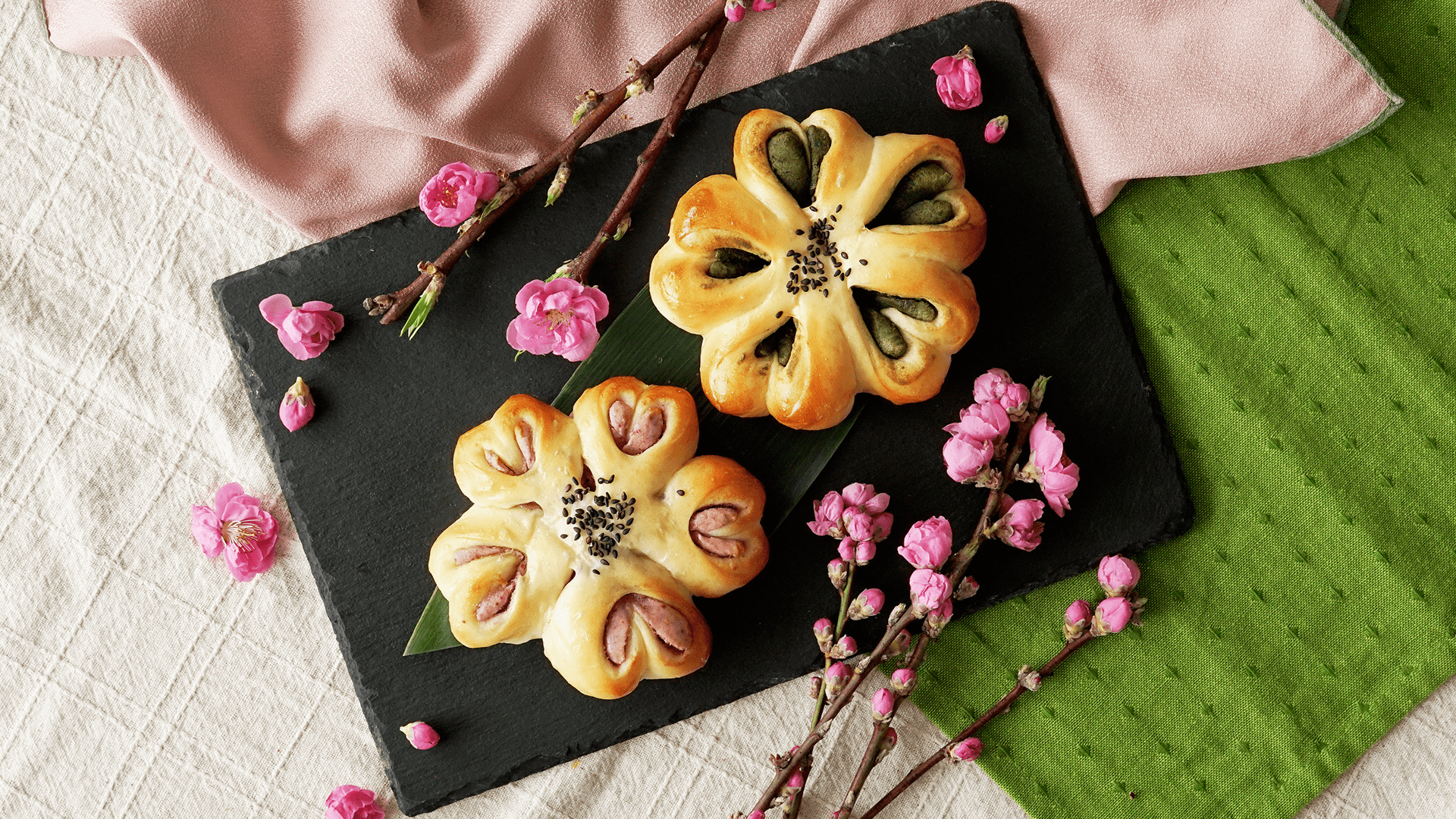Sakura Anpan (Adzuki Bean Paste Bread) | Tastemade