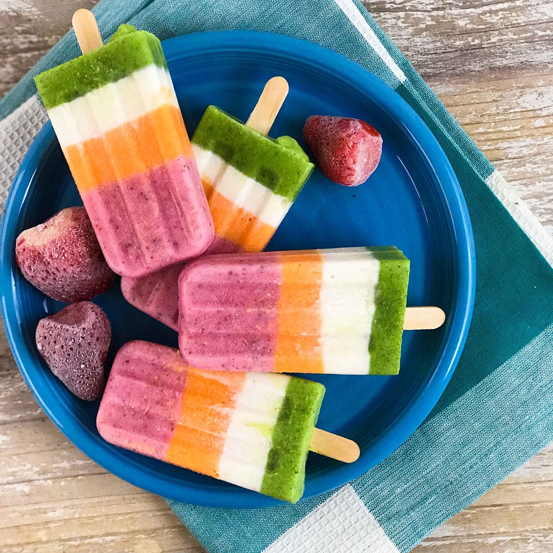 Power Smoothie Striped Popsicles | Tastemade