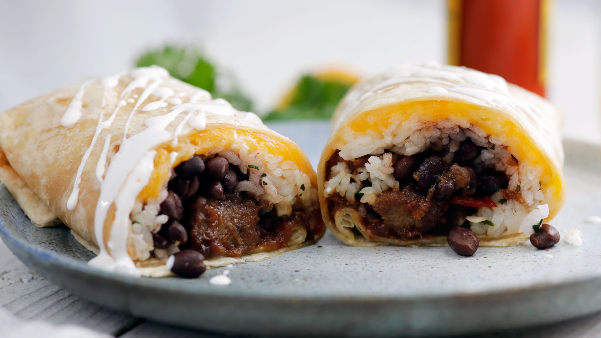 Crispy Orange Beef Burrito | Tastemade