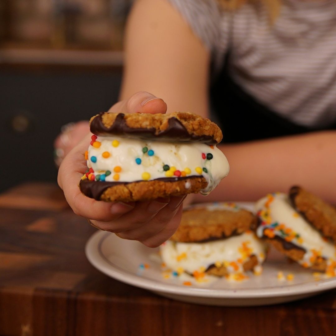 Hobnob Ice Cream Sandwiches | Tastemade