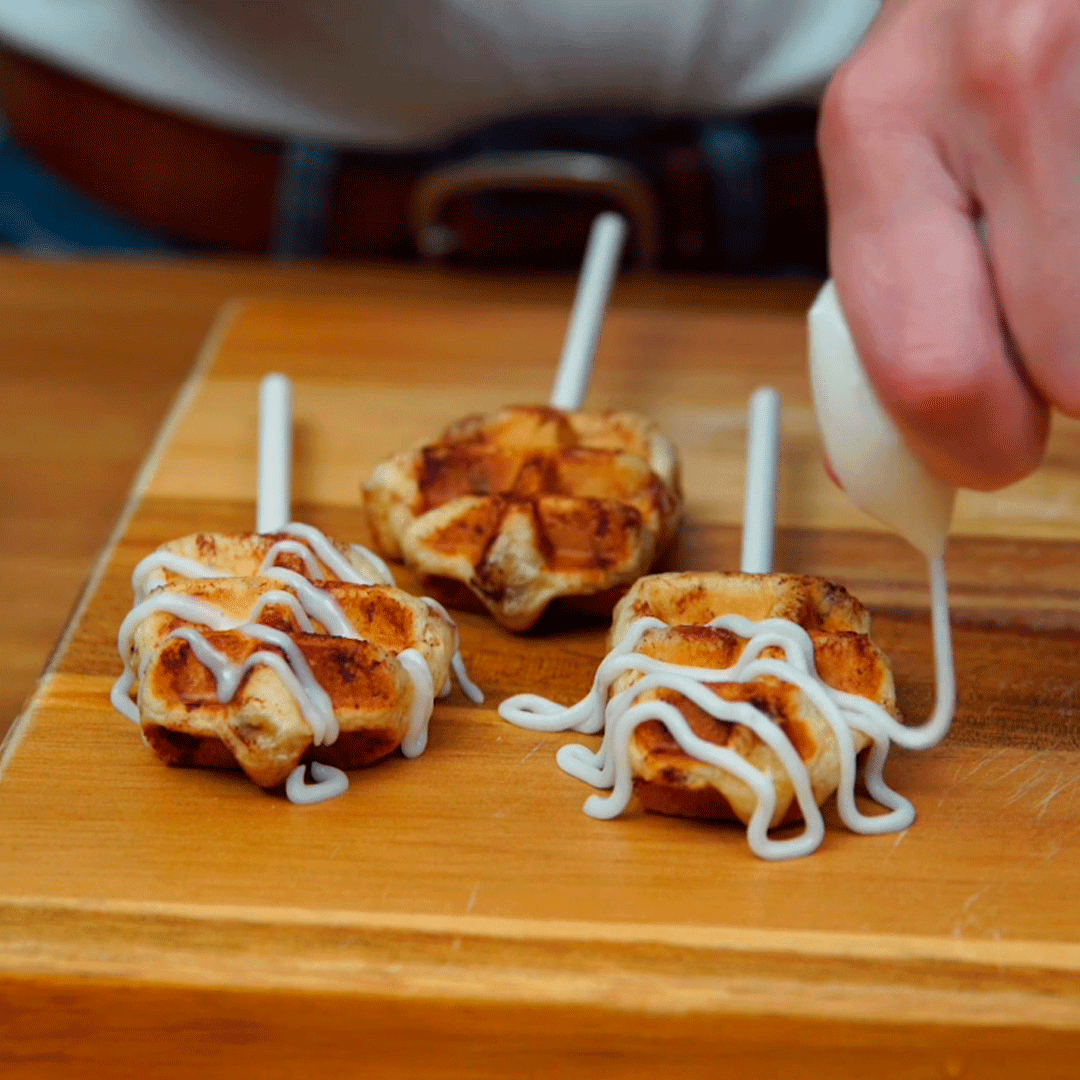 Cinnamon Waffles on Sticks | Tastemade