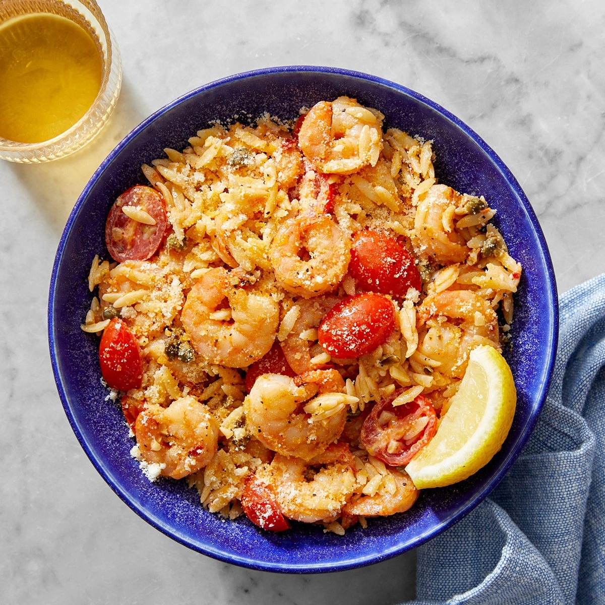 Calabrian Shrimp & Orzo with Tomatoes & Parmesan | Tastemade