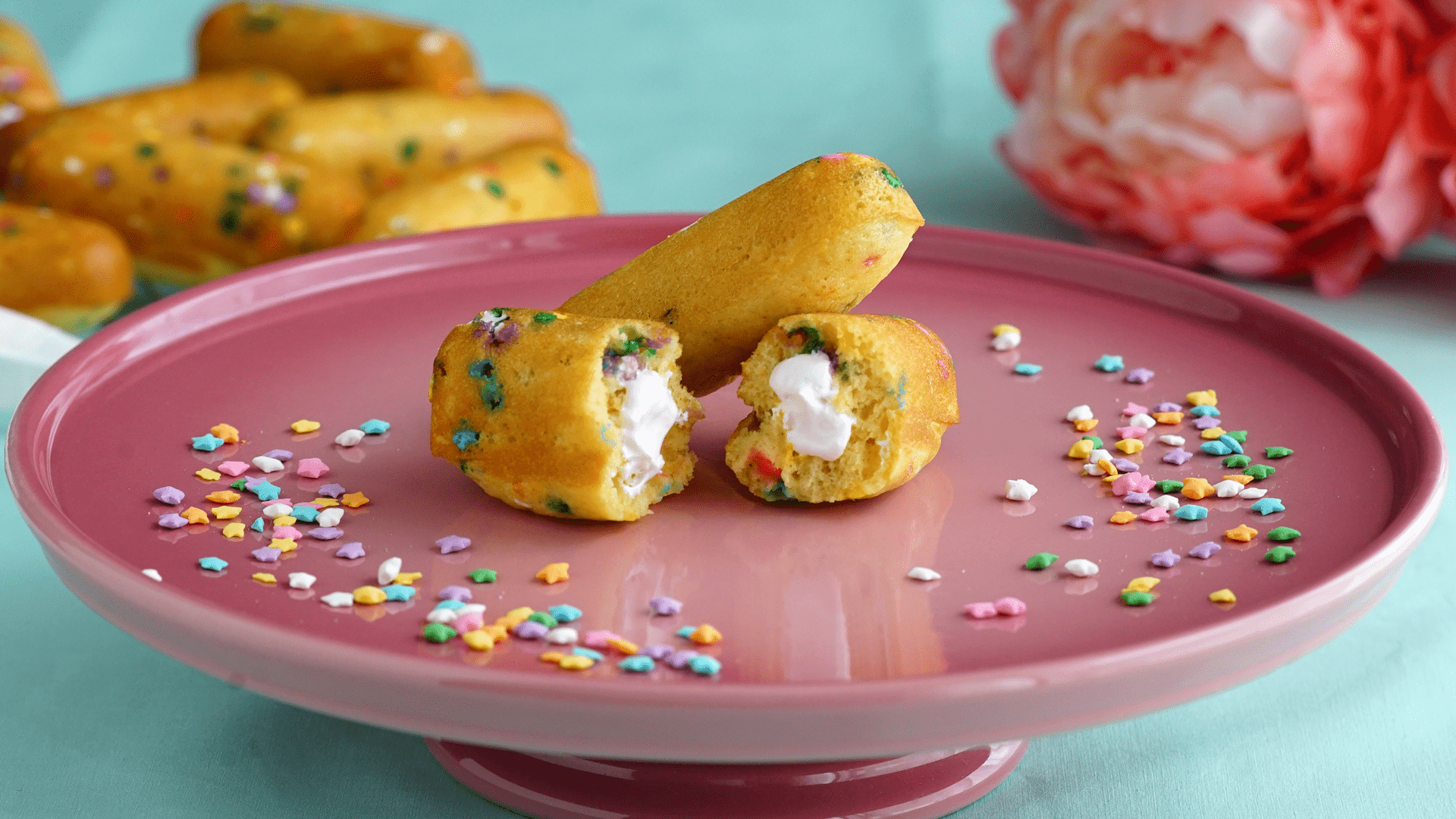 Sprinkle & Cream-Filled Sponge Cake | Tastemade