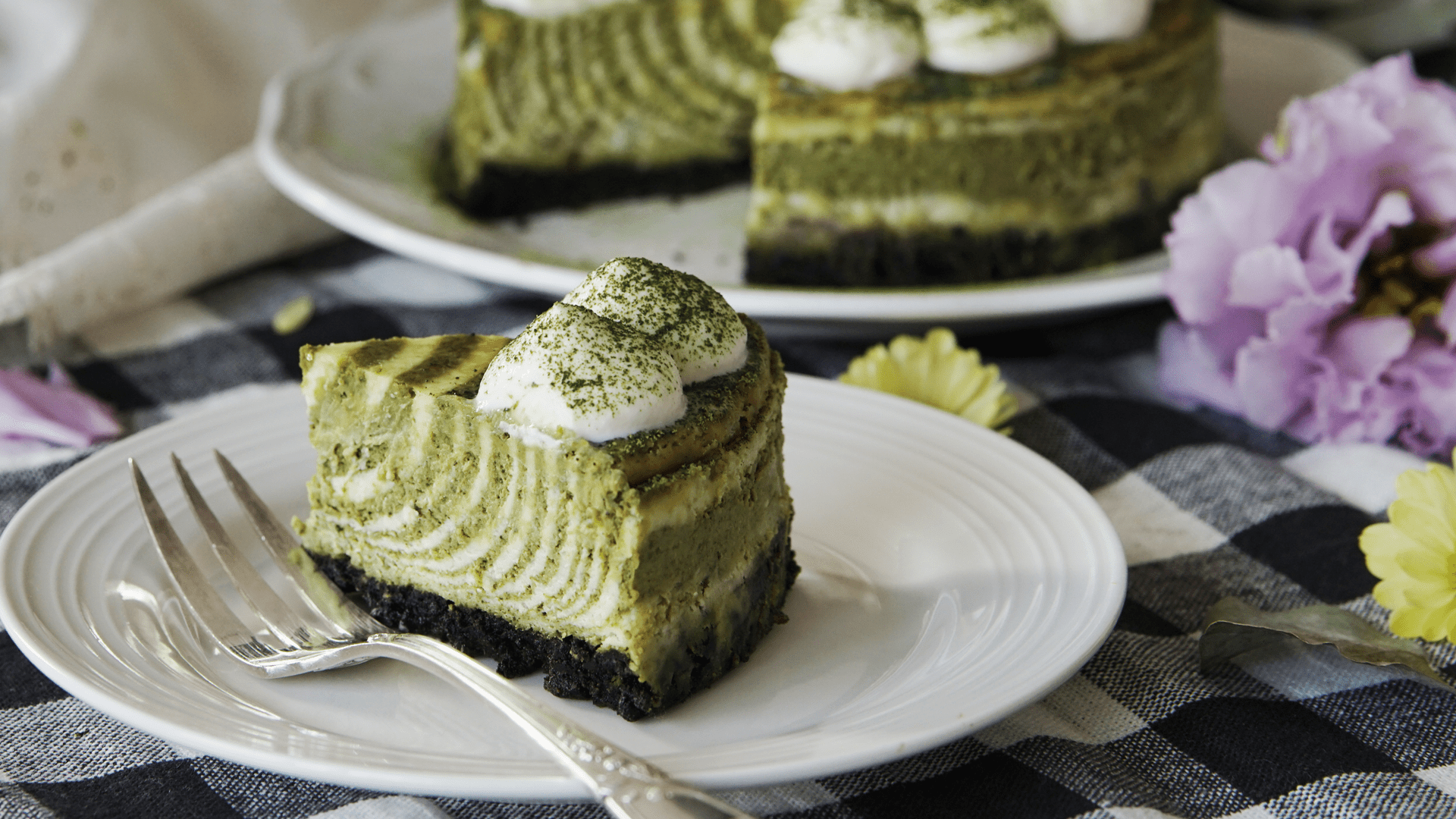 Matcha Zebra Cheesecake | Tastemade