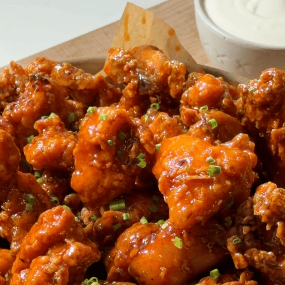 Hot Honey Buffalo Chicken Bites | Tastemade