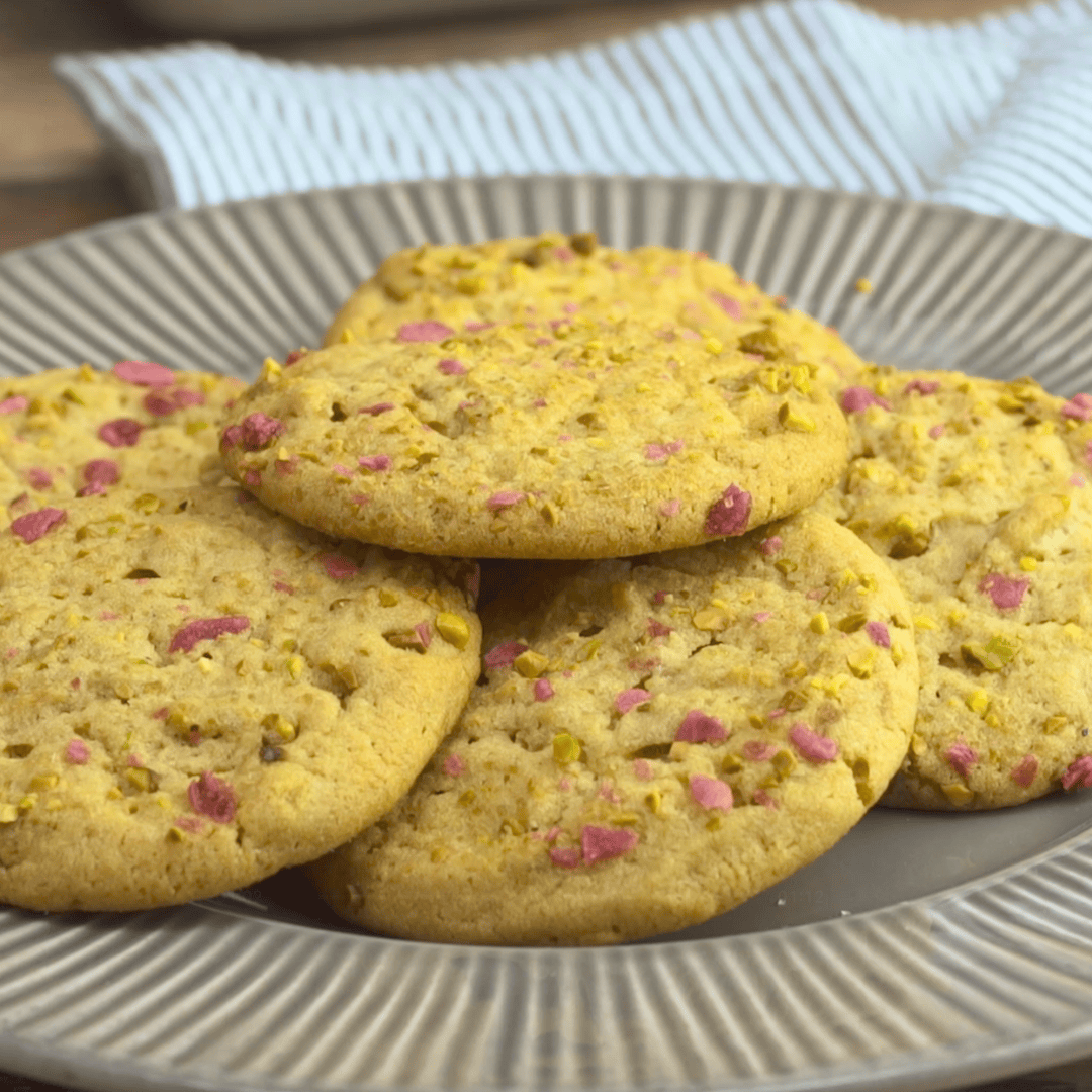 Tahini Pistachio Rose Cookies | Tastemade