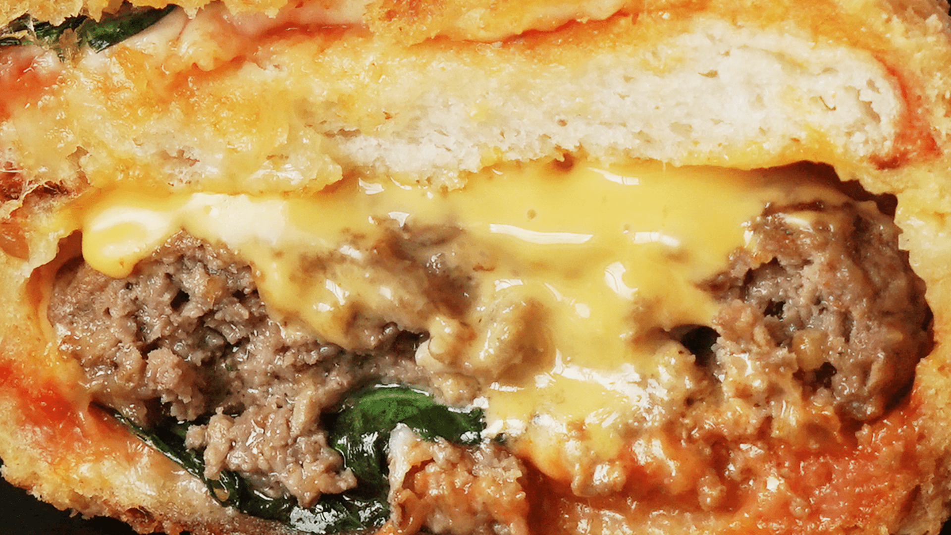 Deep Fried Pizza Burger