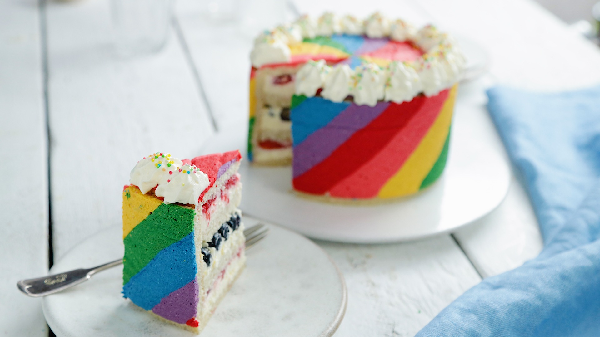 Rainbow Pinwheel Cake | Tastemade
