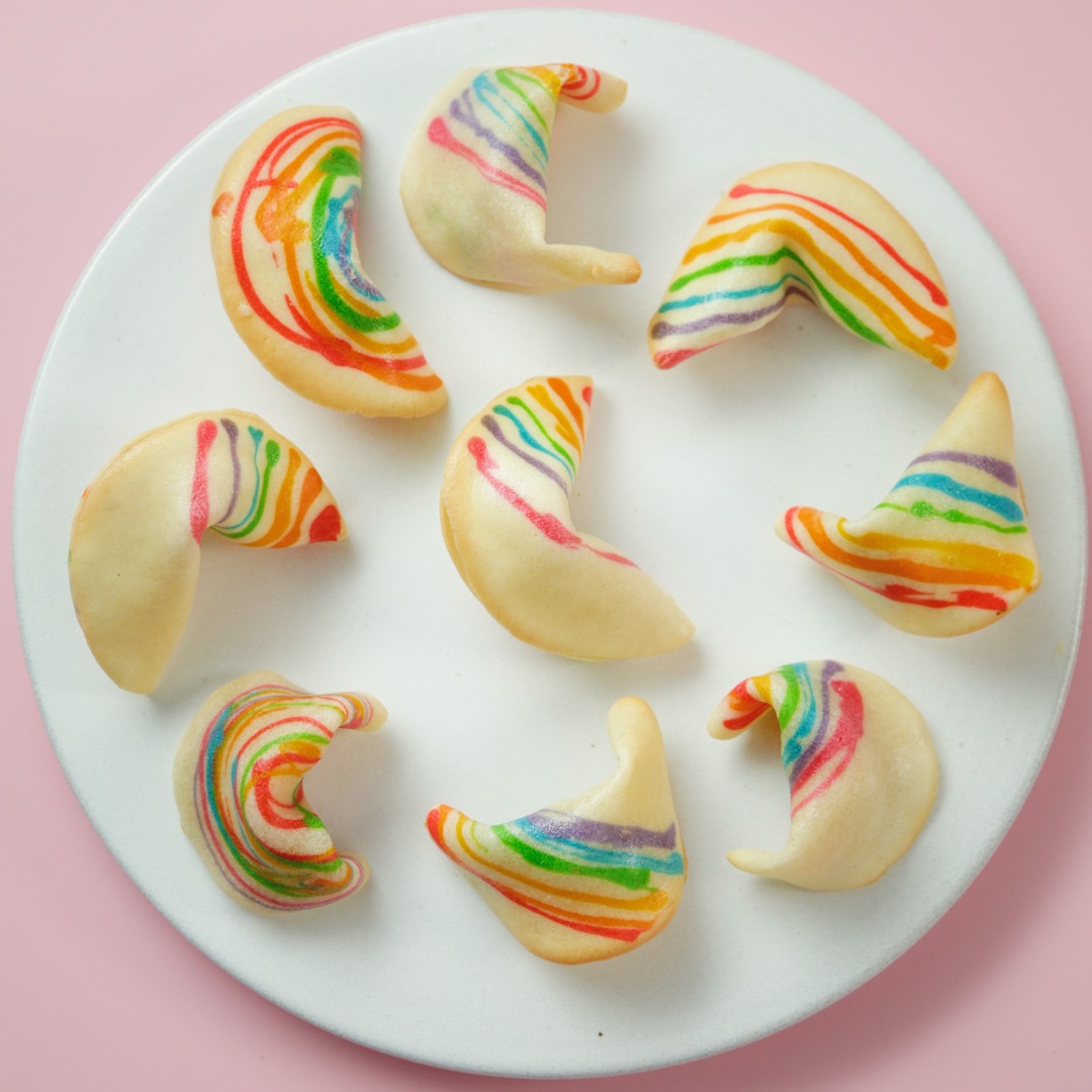 Rainbow Fortune Cookies | Tastemade