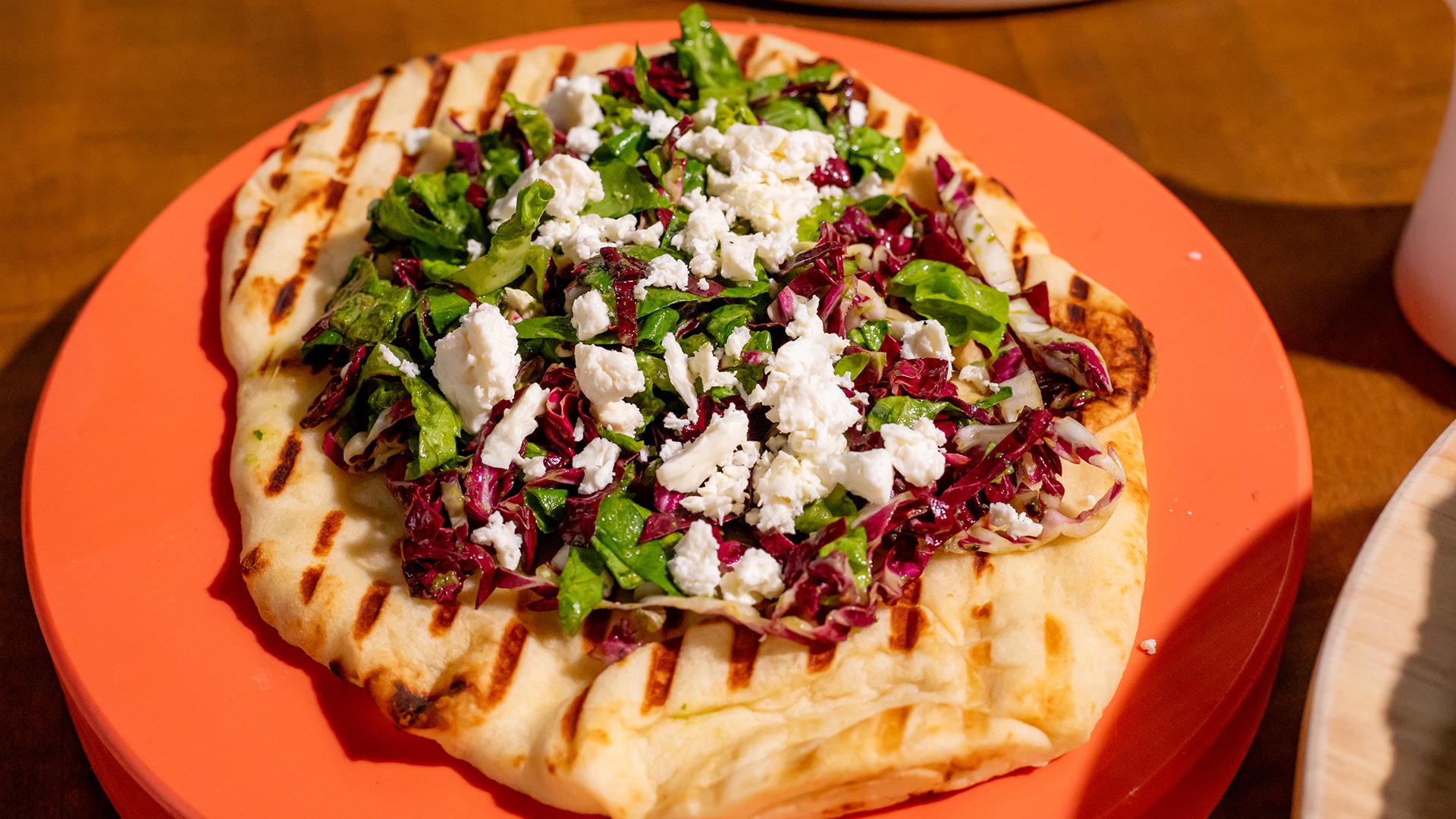 Salad Flatbread with Herby Dressing & Feta | Tastemade