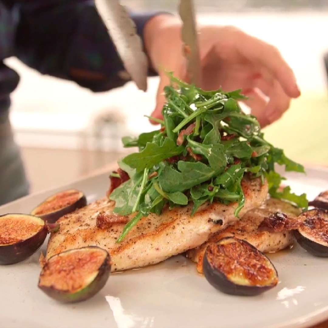 Grilled Chicken Paillard with Grilled Figs | Tastemade
