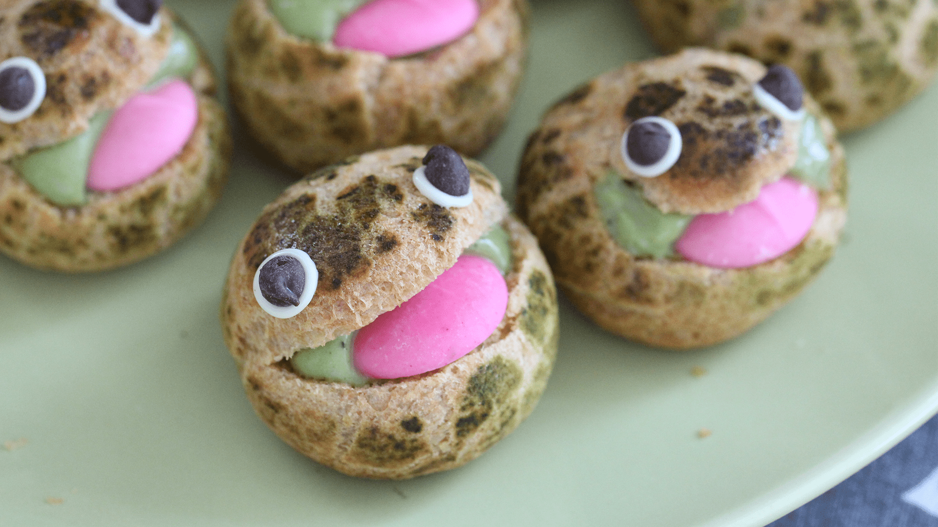 Frog Matcha Cream Puffs | Tastemade