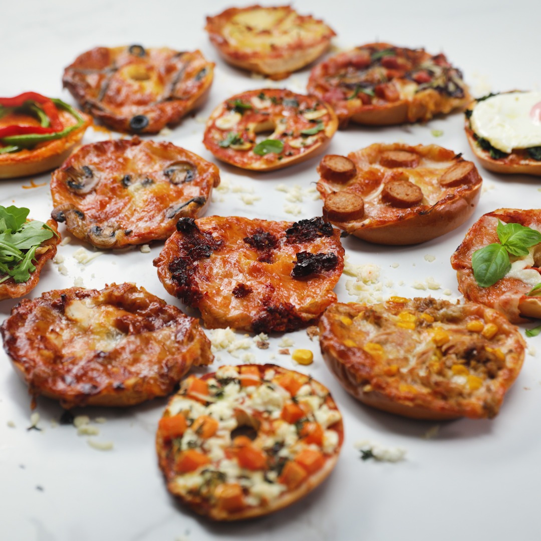 Bagel Pizzas | Tastemade