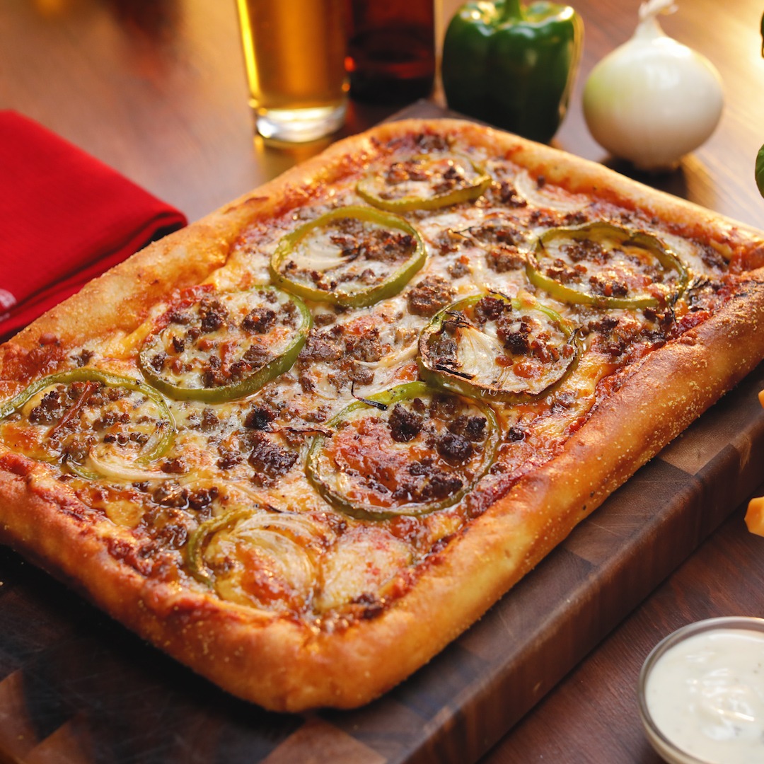 Stuffed Crust Meaty Pizza | Tastemade