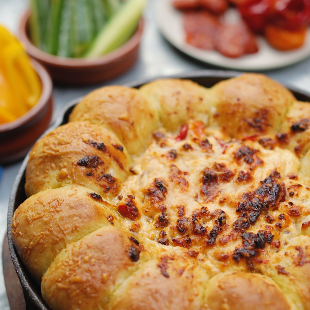 Chorizo & Cheese Skillet Bread | Tastemade