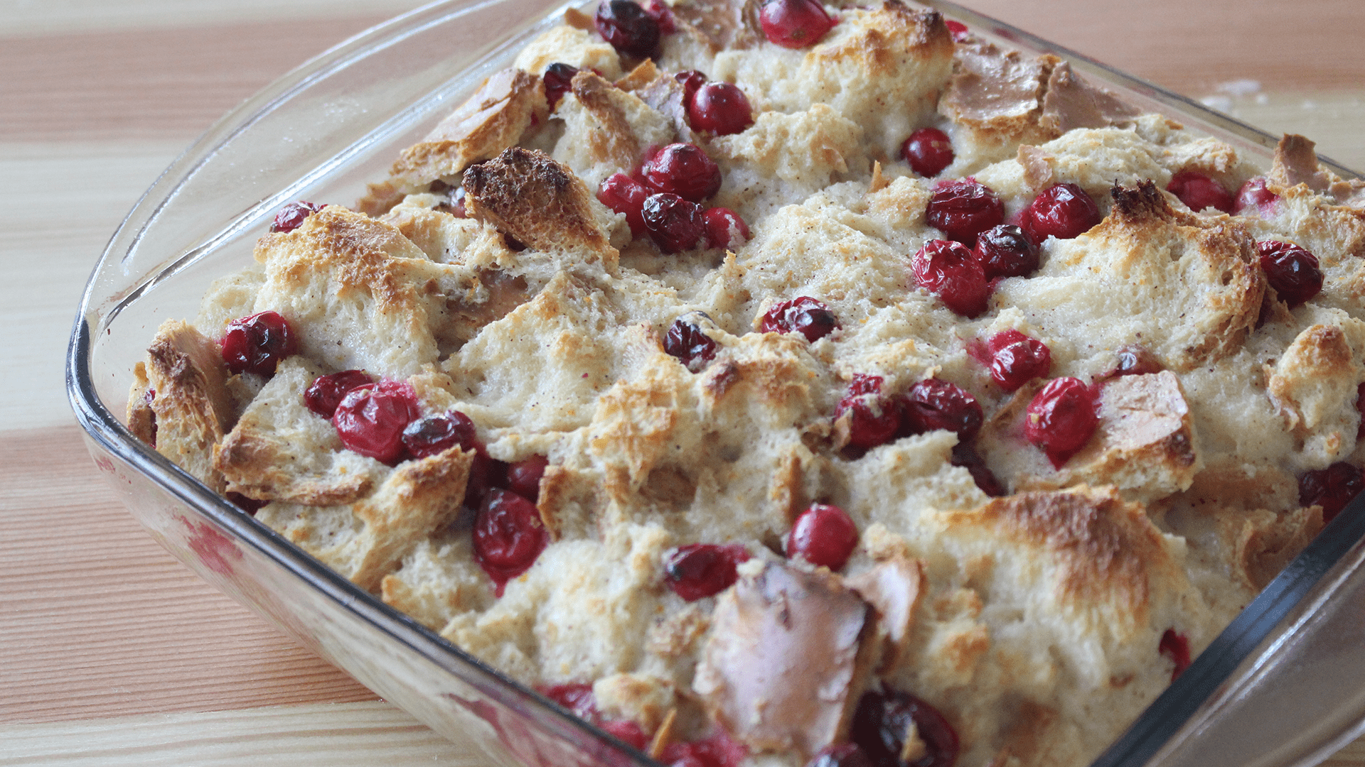 Cranberry Bread Pudding | Tastemade