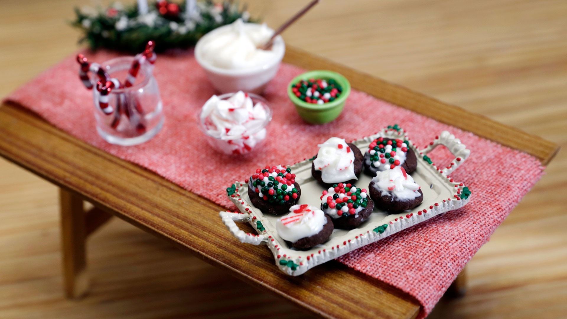 Tiny Christmas Cookies with Peppermint Frosting | Tastemade