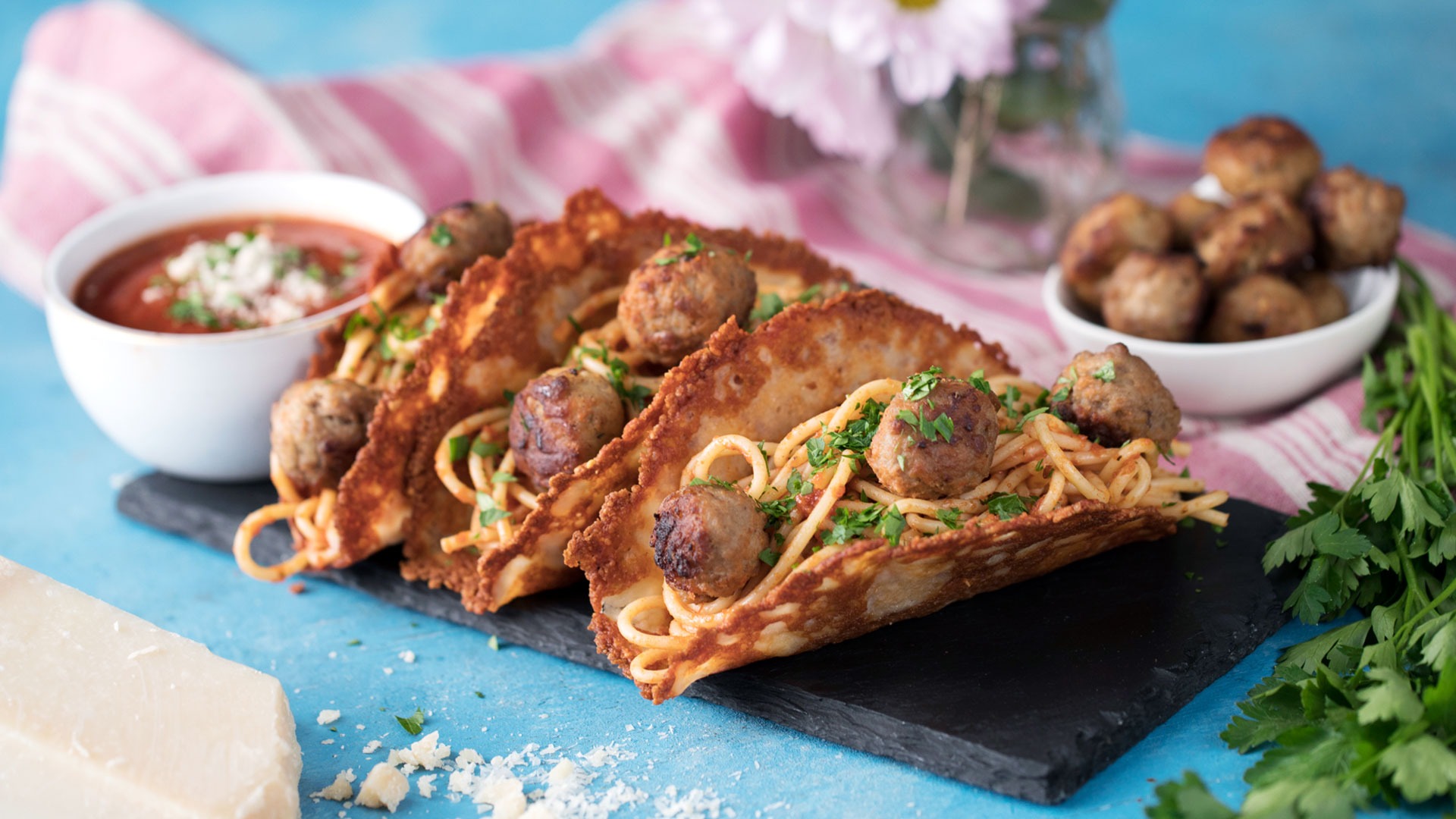 Parmesan Shell Spaghetti Tacos | Tastemade