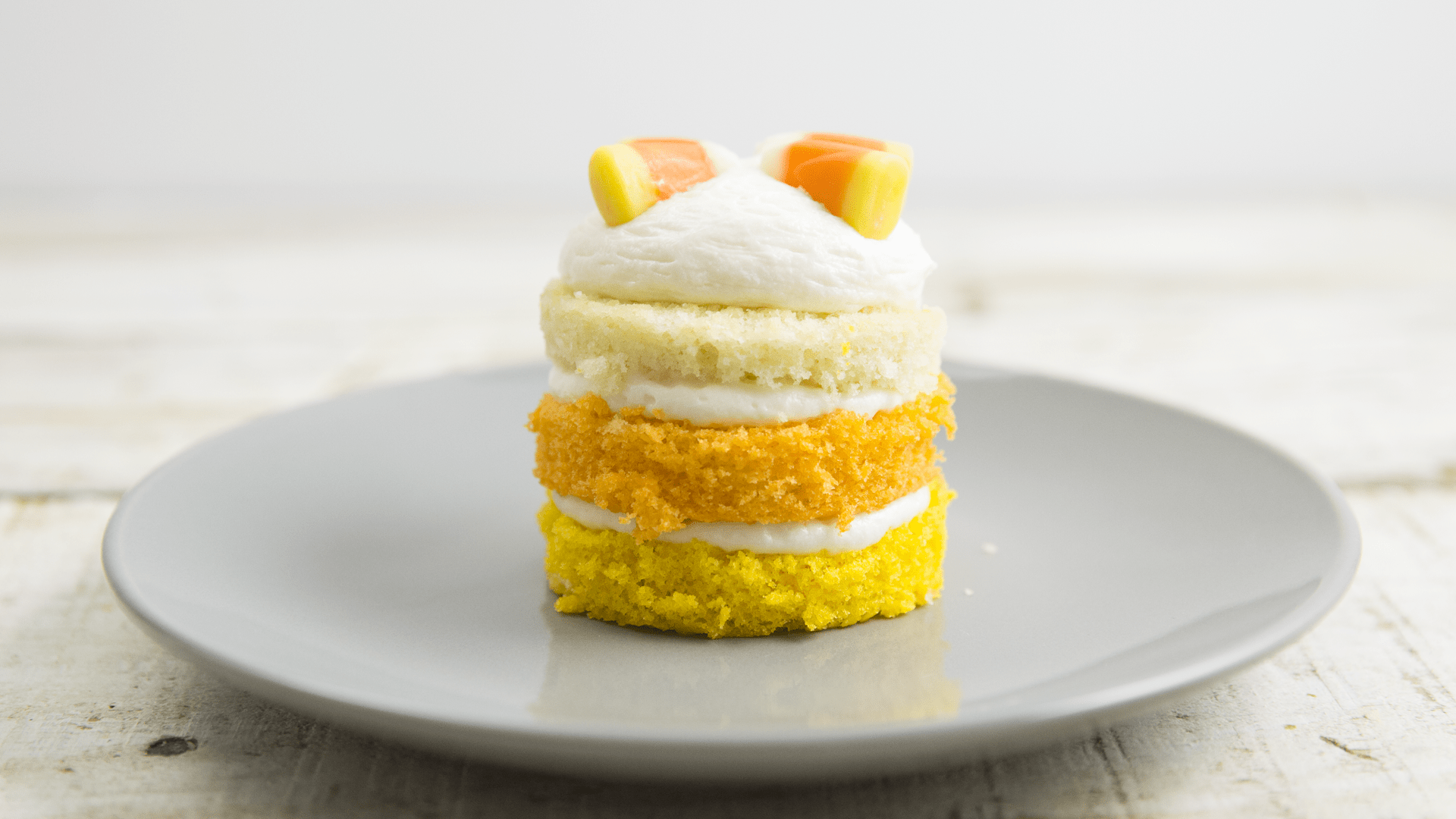 Mini Candy Corn Cakes | Tastemade