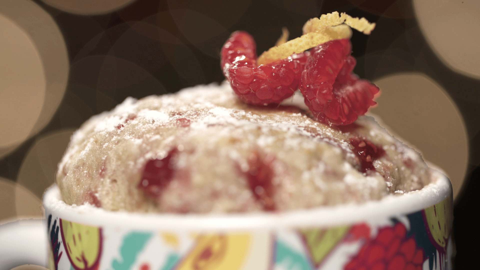 White Chocolate Raspberry Swirl Cake in a Mug | Tastemade