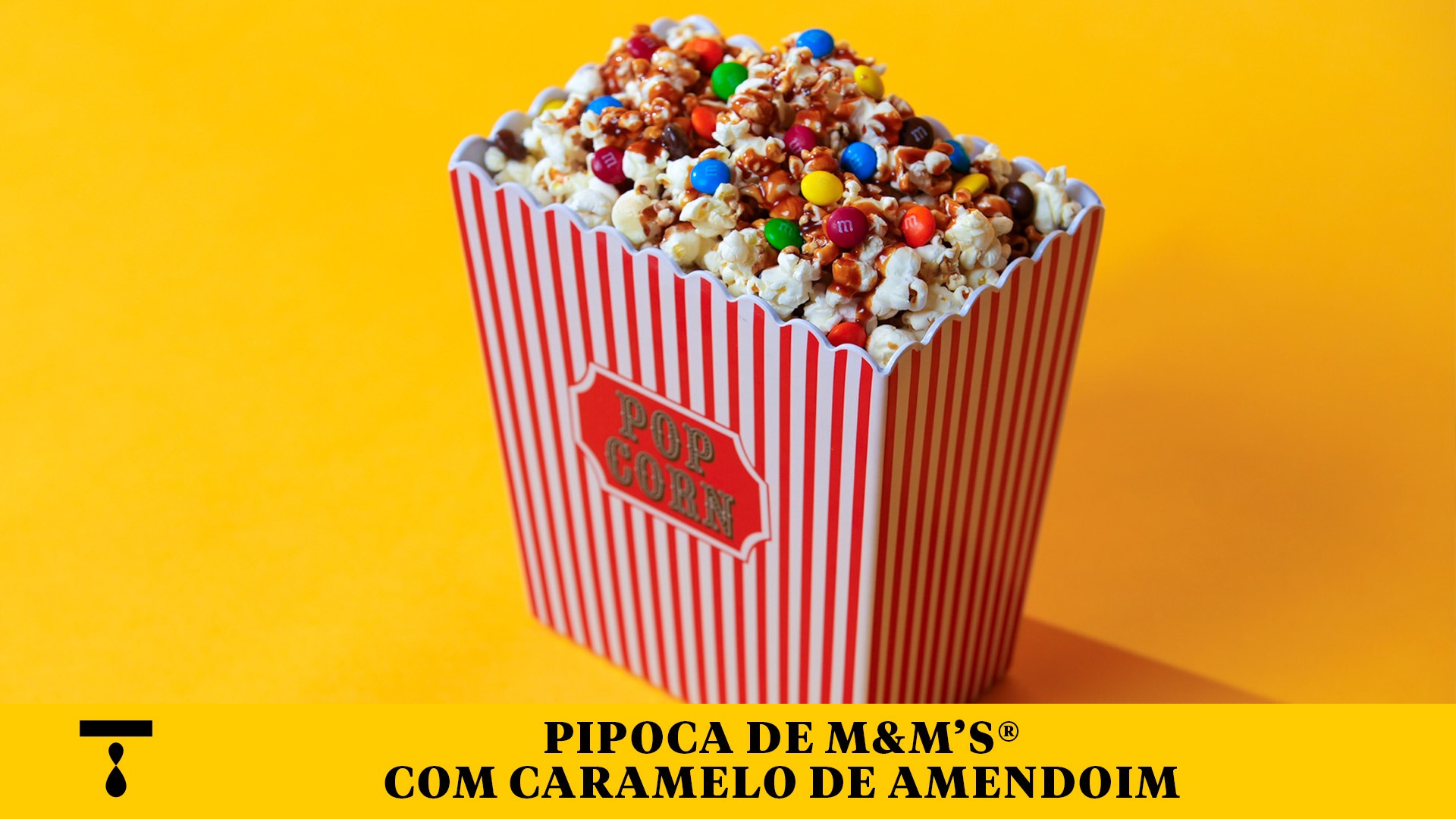 Pipoca de M&M's® com Caramelo de Amendoim - Receitas Práticas
