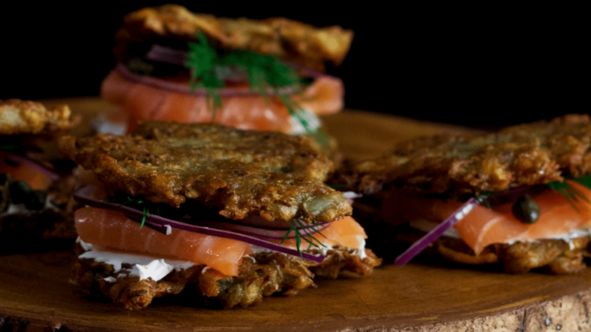 Smoked Salmon Latke Sandwiches | Tastemade